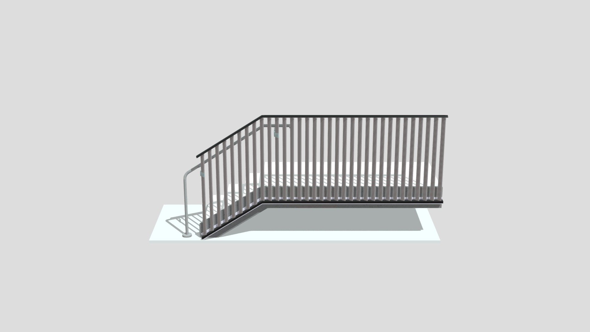 TR2_Fascia Mounted_45° - 3D model by Viva.Railings [6e09edb] - Sketchfab