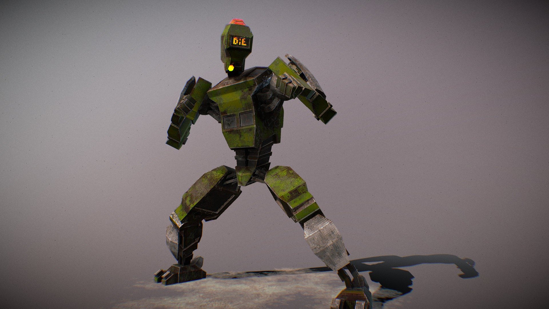 Pixelated Rigged Robot - 3D model by _ghost_mjjn_ [6e0aac8] - Sketchfab