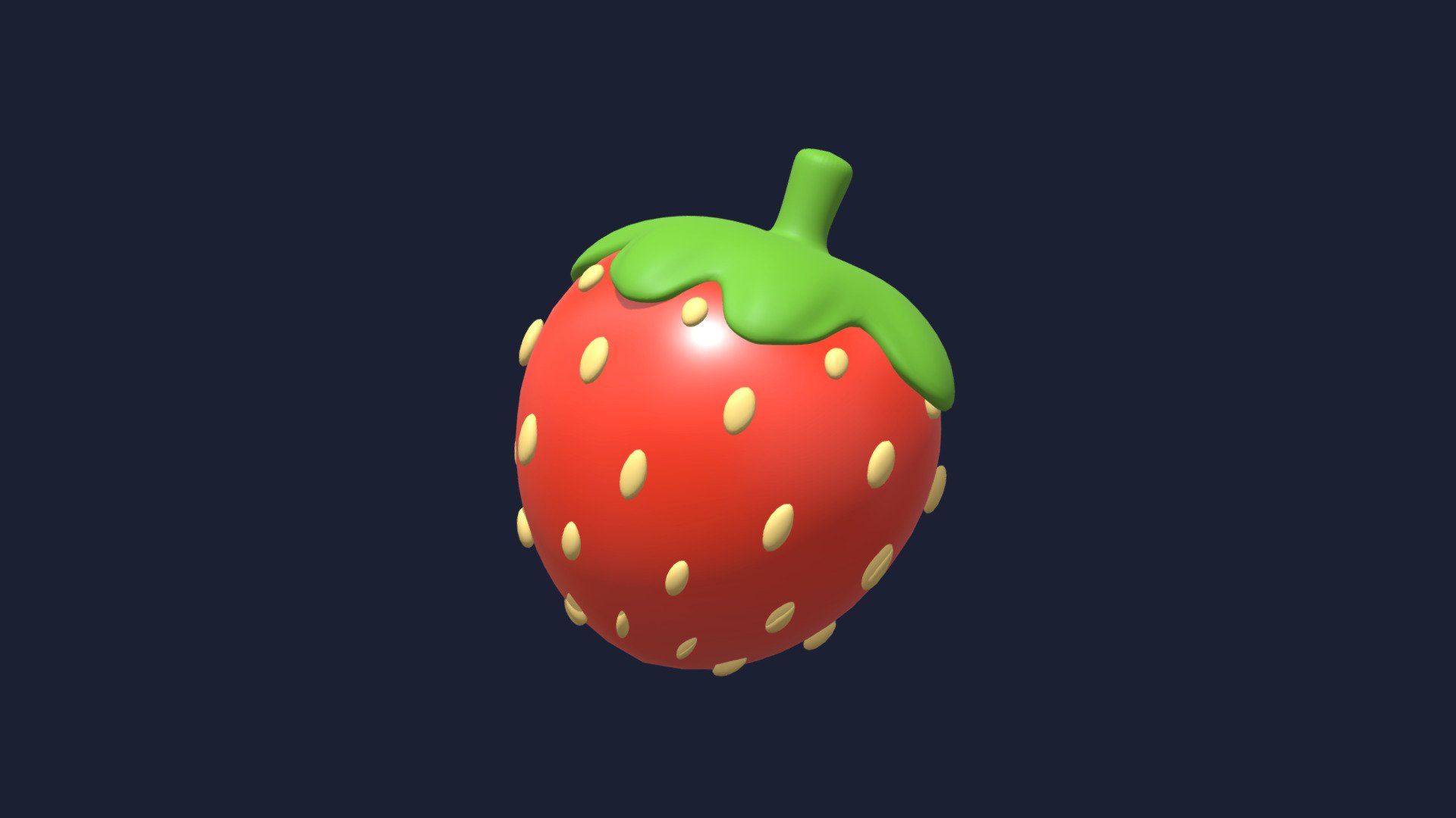 Strawberry Icon - Buy Royalty Free 3D model by arc.jabbar (@arc_jabbar ...