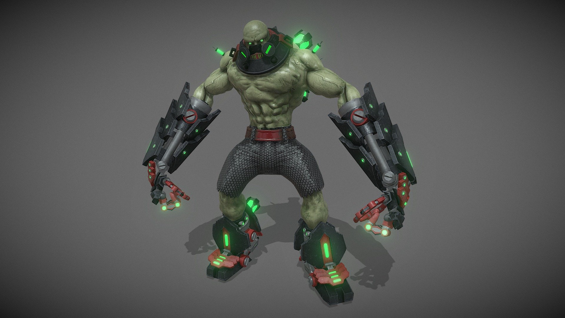 CYBORG - Buy Royalty Free 3D model by Gomizard [6e0fbff] - Sketchfab Store