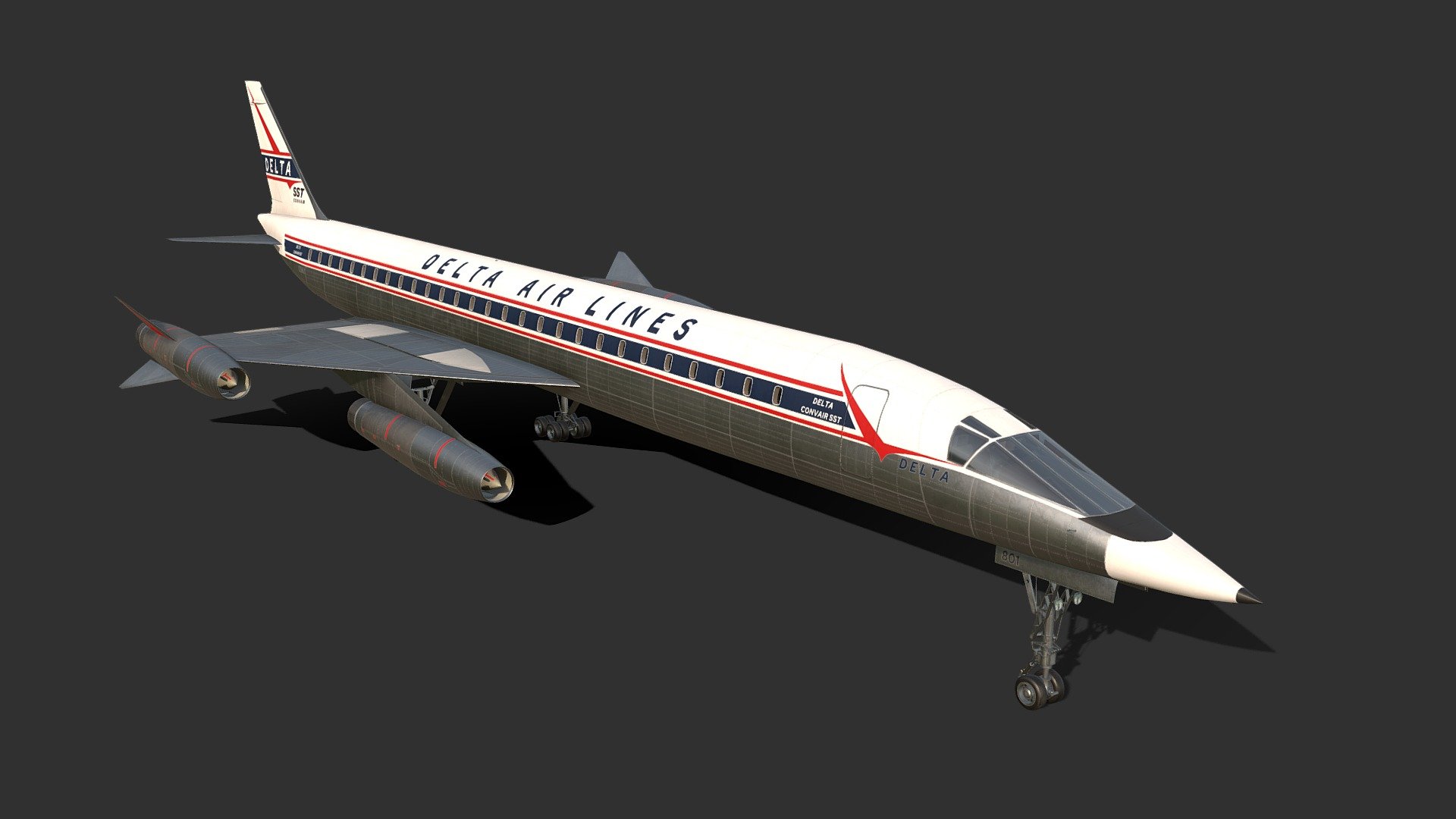 Convair 58-9 SST - Buy Royalty Free 3D model by Tim Samedov (@citizensnip) [6e100f8] - Sketchfab ...