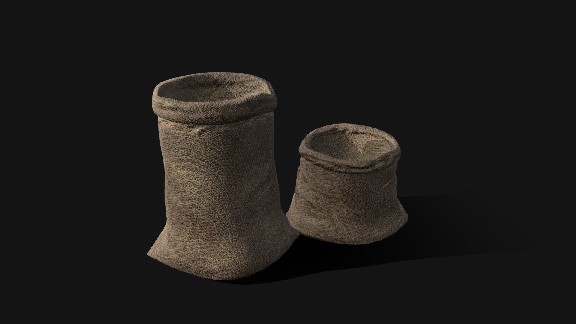 Empty Burlap Sacks - Buy Royalty Free 3D model by Clockwork Creations ...