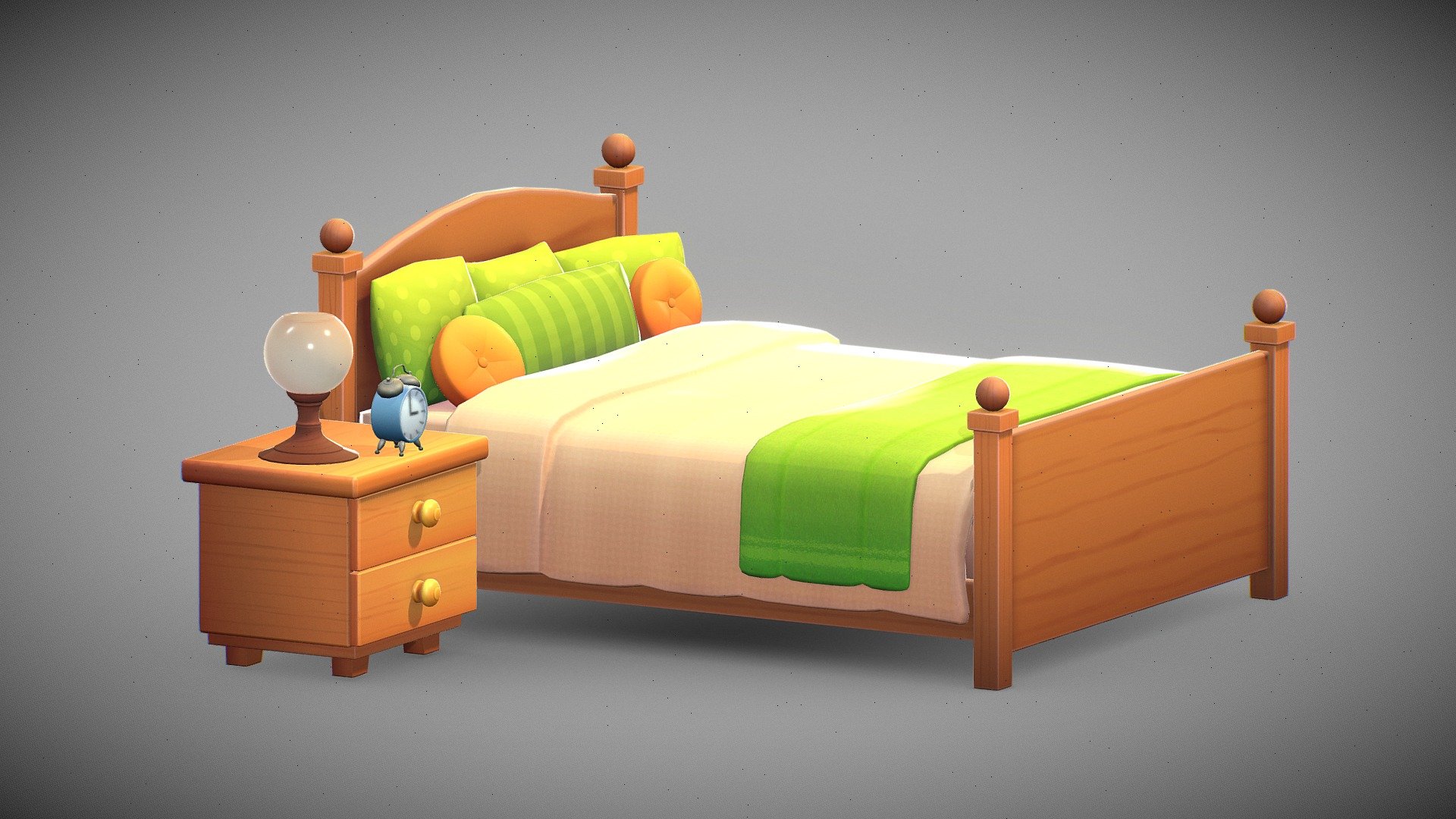 Bed - 3D model by Siinkey (@Sinkey) [6e141c8] - Sketchfab