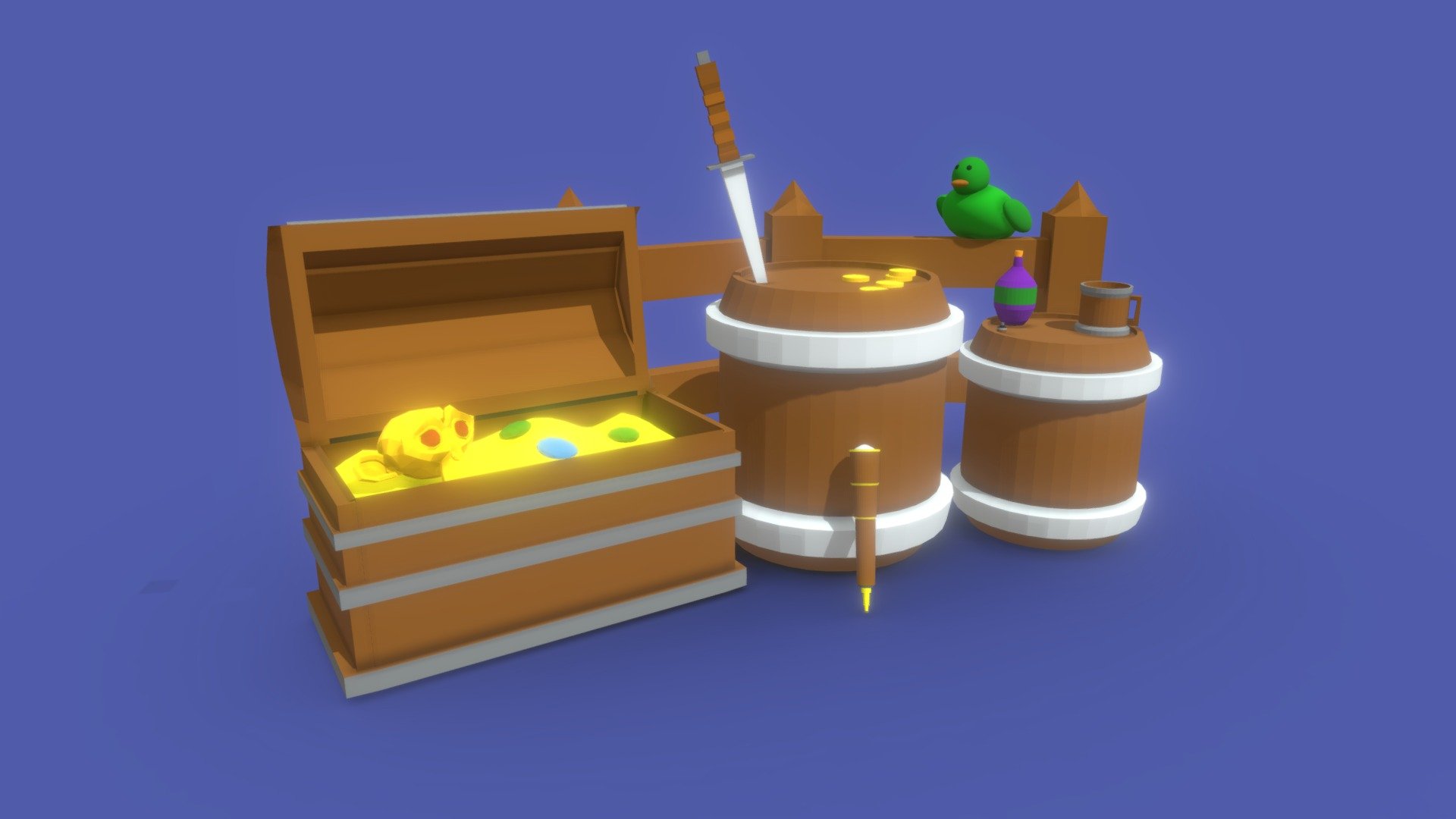 Pirate Stuff - Download Free 3D model by Bora Özakaltun (@boraozakaltun ...