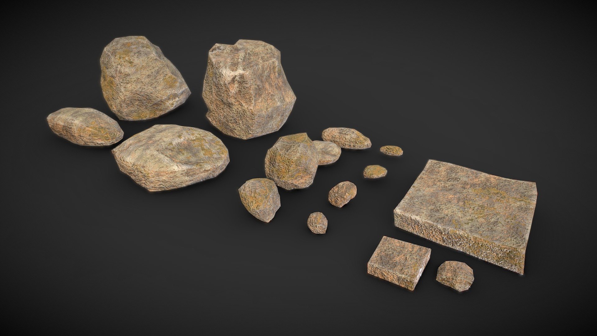 Stones - Buy Royalty Free 3D model by Realtime (@gipapatank) [6e1a509 ...