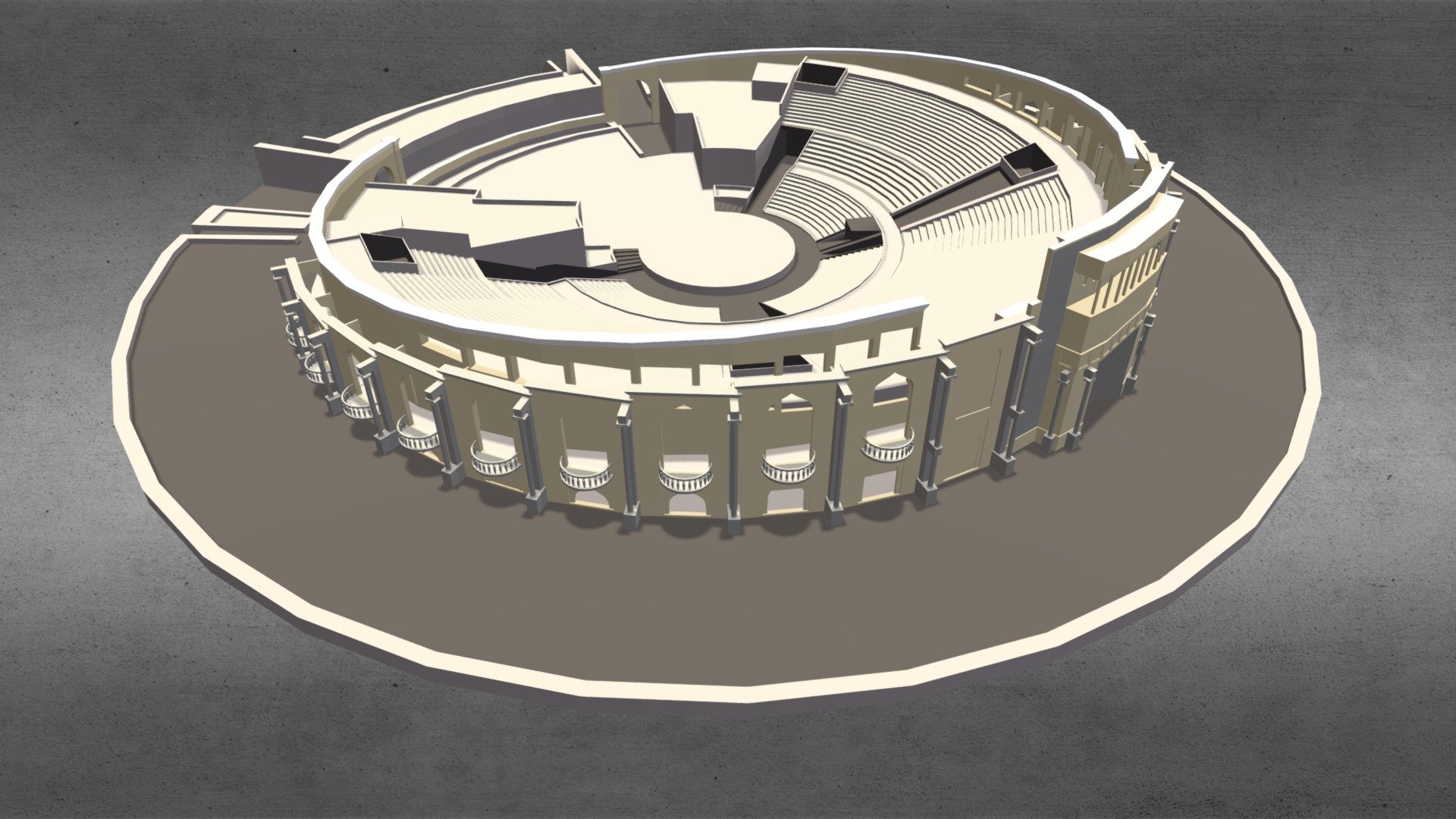 Katara Amphitheater Doha - 3D model by nuralam018 [6e1b47e] - Sketchfab