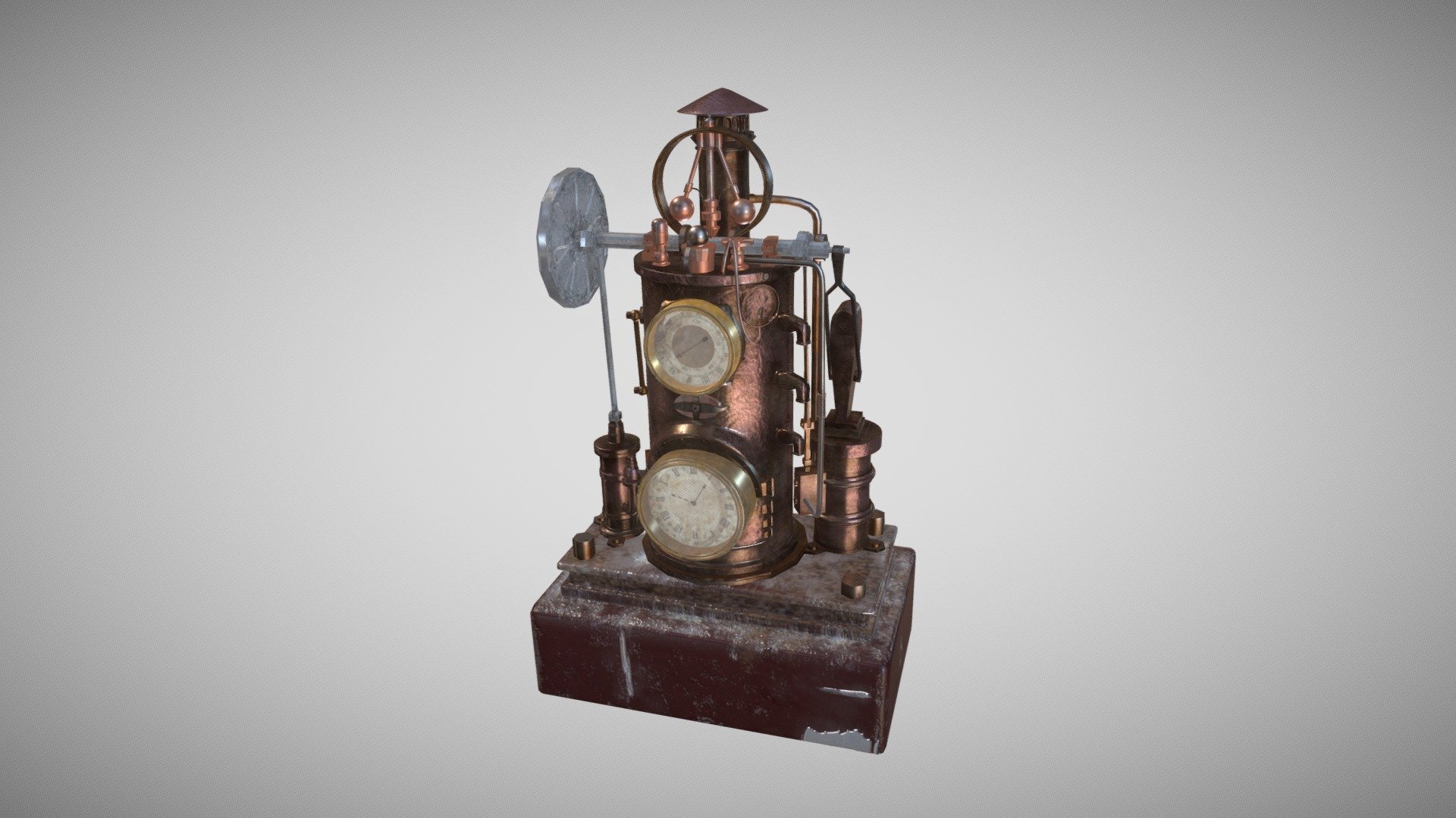 Máquina Steampunk // Steampunk Machine - 3D model by Delfina Pared ...