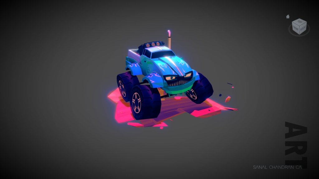 Monster Car - 3D model by ZANAL (@sanalchandran31) [6e208bd] - Sketchfab