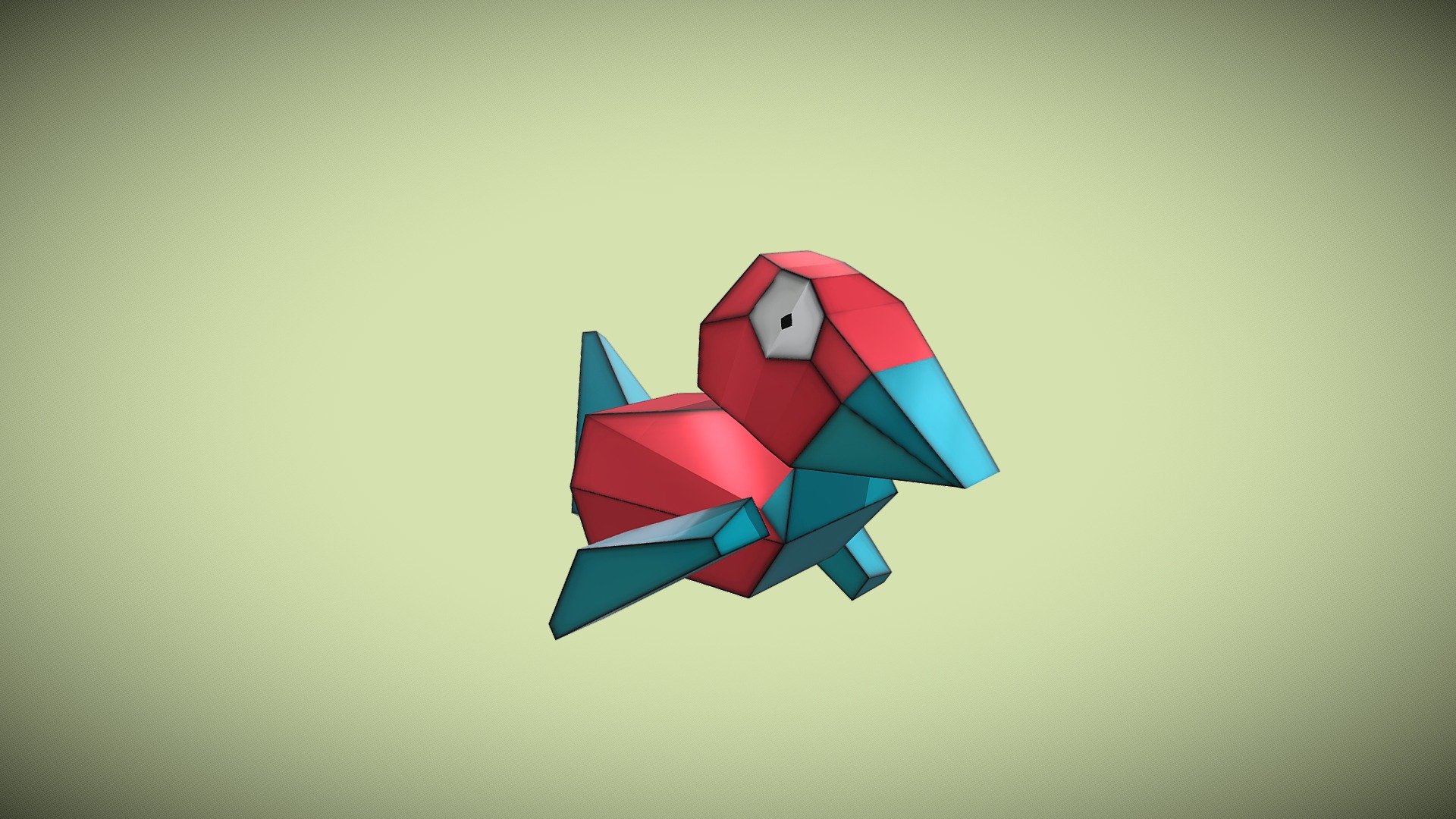 Porygon - Download Free 3D model by SergioCG [6e2319f] - Sketchfab