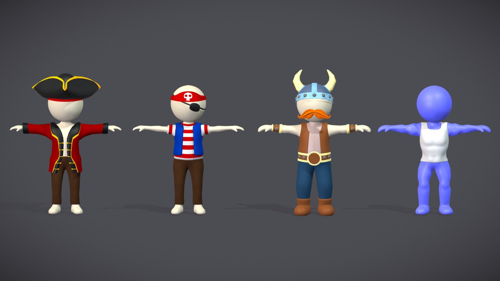 Hyper-Casual Stickman Pack - 3D model by elifbasa [6e25761] - Sketchfab