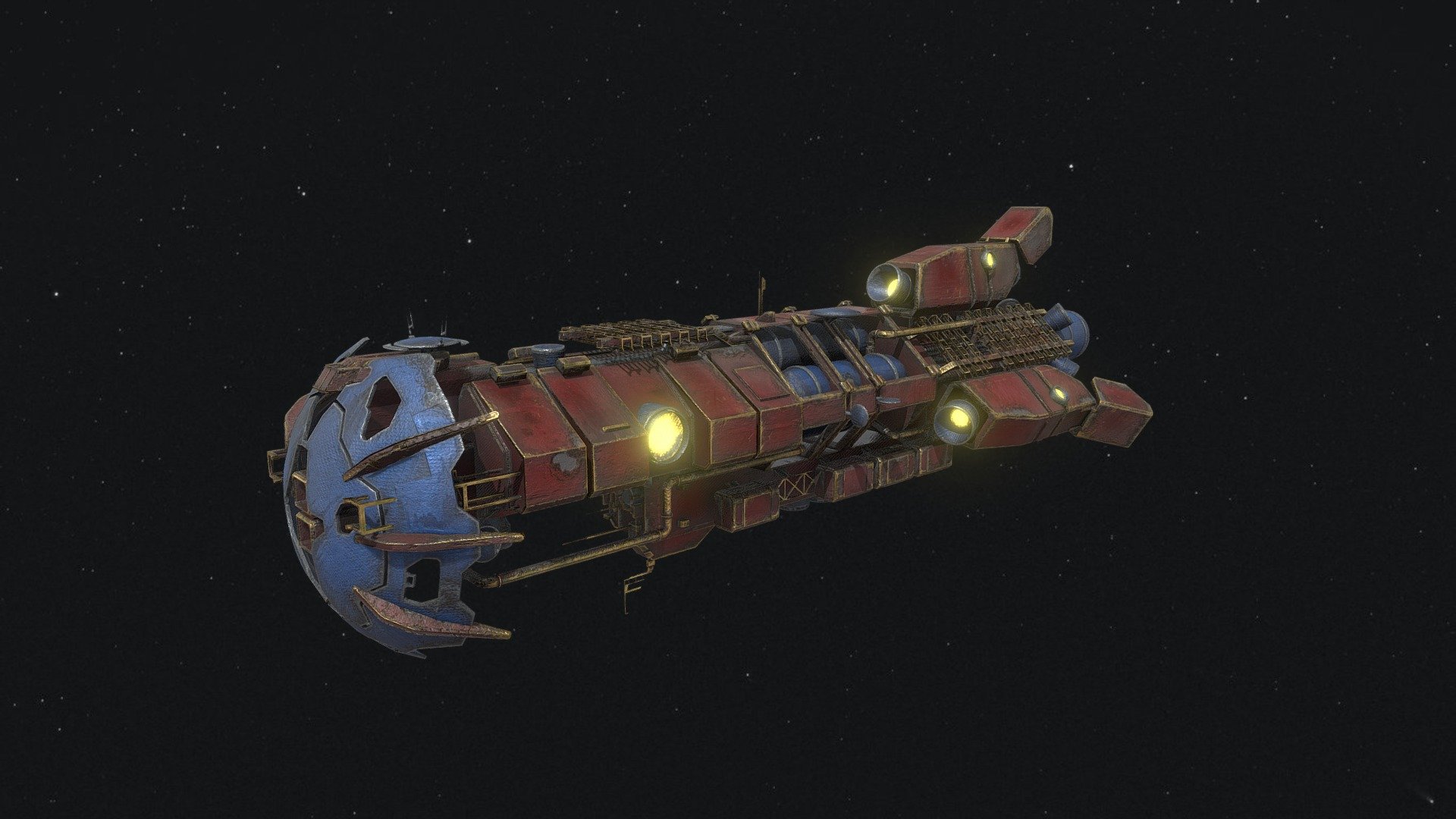 Cyclops Civilian Frigate - 3D model by mohamedhussien [6e2594c] - Sketchfab