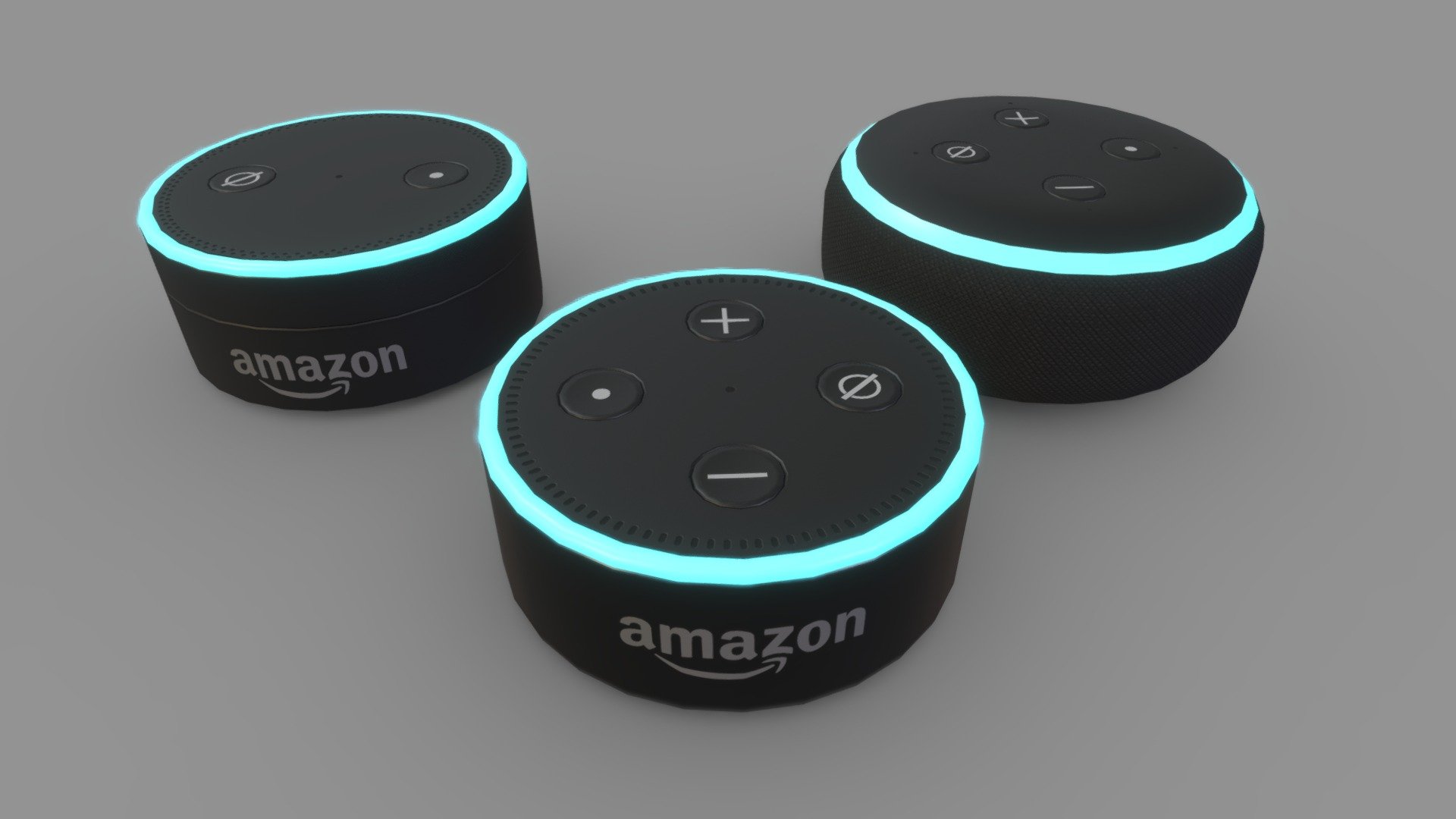 Amazon Dot - Buy Royalty Free 3D model by Unconid [6e29bc6] - Sketchfab ...