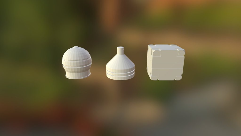 Cube Cone Sphere - 3D model by dafedorov [6e2be9e] - Sketchfab
