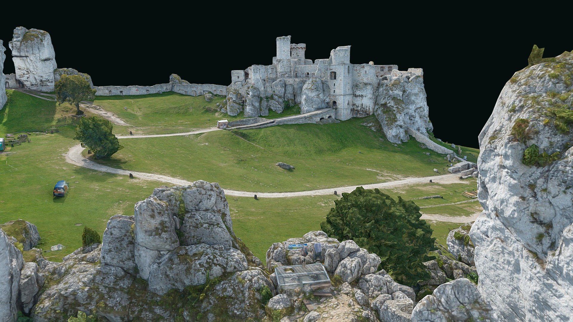 "The Witcher" Castle (Ogrodzieniec Castle ruins) - 3D model by Saulius ...