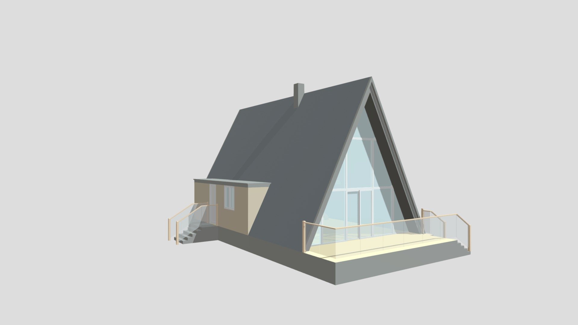 A Frame House - 3D model by 234Dios [6e36f33] - Sketchfab