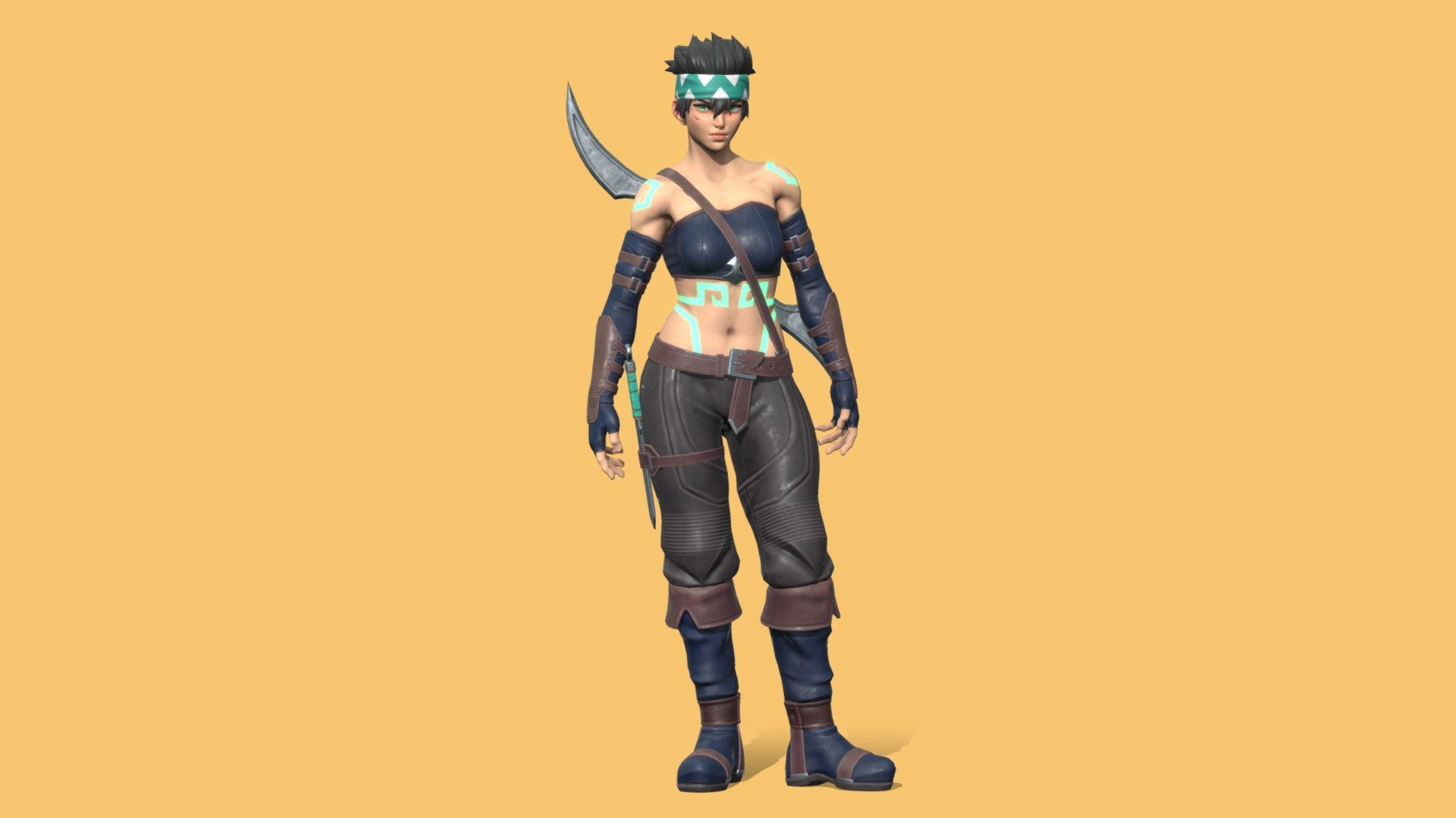 Rogue Girl OC - 3D model by adrian.gonzalezbella [6e3f44a] - Sketchfab