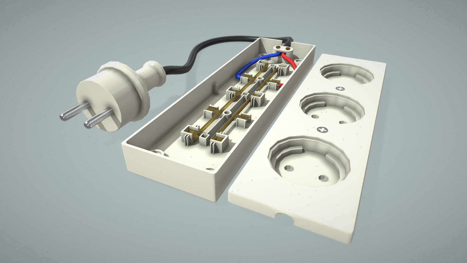 Extension cord - Download Free 3D model by arloopa [6e42be7] - Sketchfab
