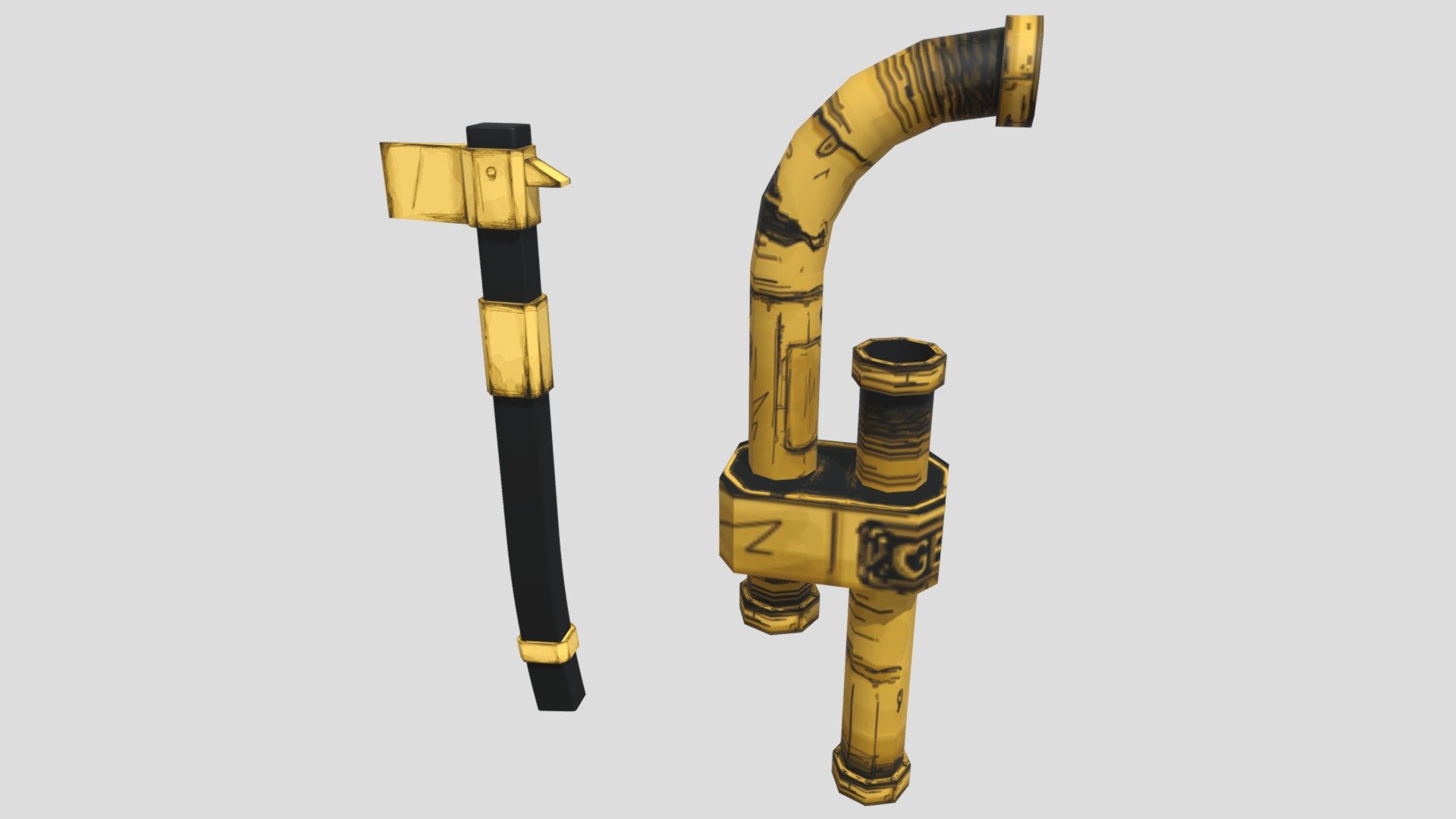 Bendy And The Ink Machine Weapons (WIP) - 3D model by Mr.Dan42 [6e45081 ...