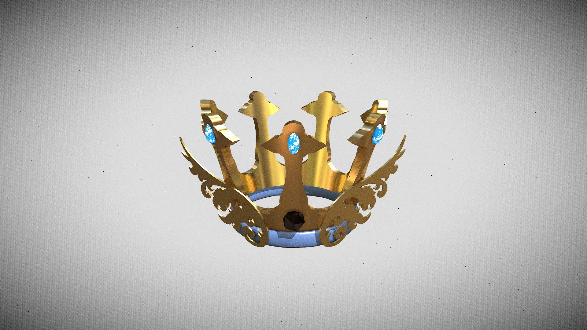 Crown with Gold Feather - 3D model by Junhyung Kim (@Junhyung150 ...