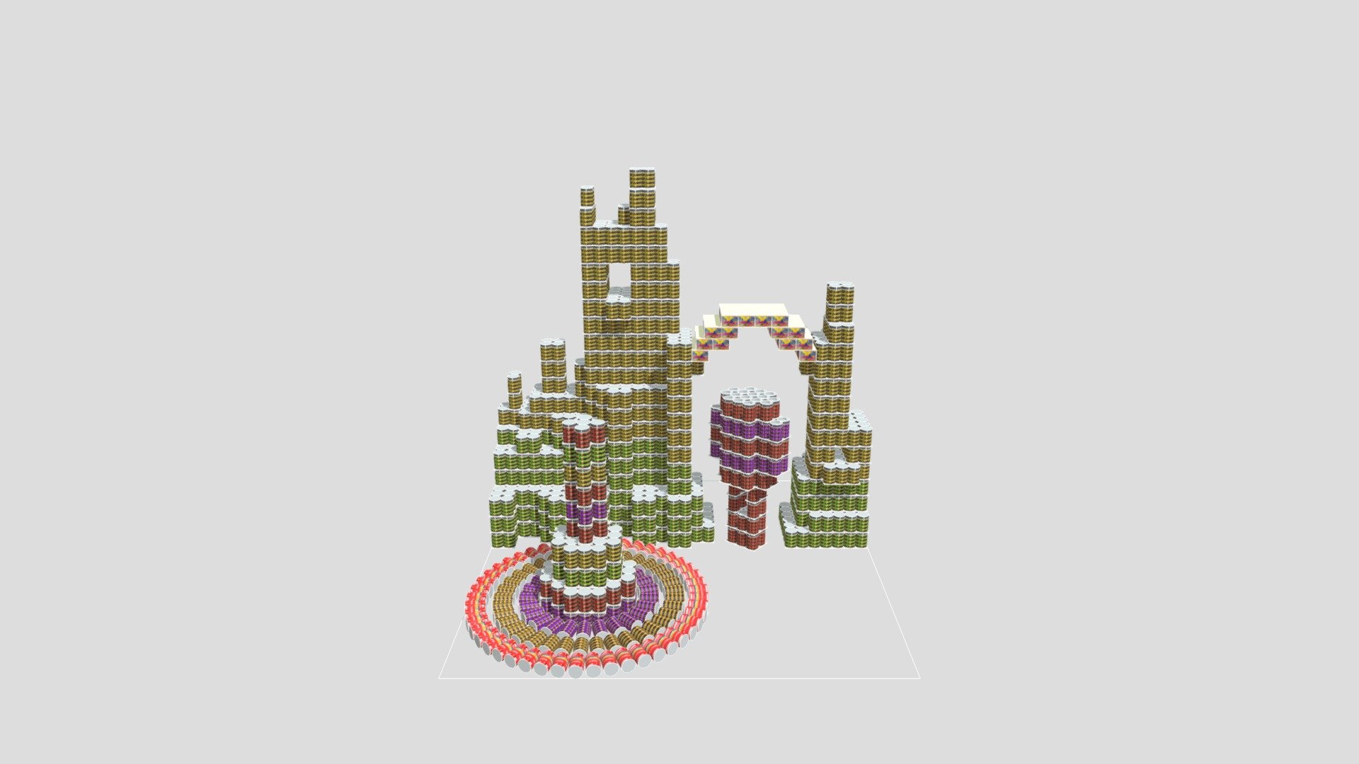 Canstruction - Gilbane 2020 - Download Free 3D model by mohammad.reza ...