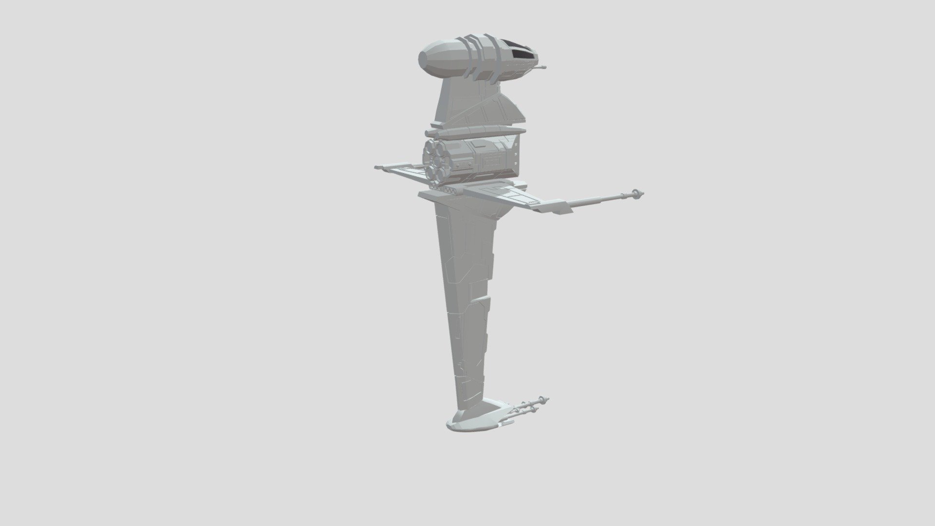 B-wing star wars - 3D model by razib.rhp [6e52681] - Sketchfab