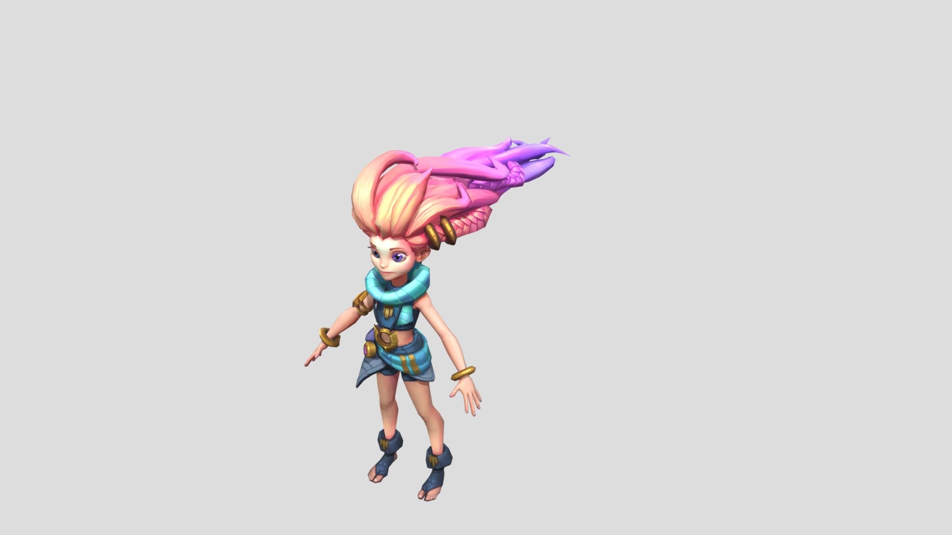 League Of Legends - Zoe - Download Free 3D model by pve771309 [6e54a56 ...