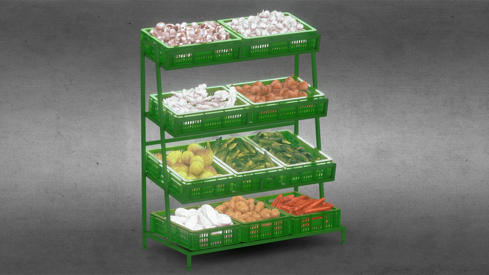 fruits shelf - Buy Royalty Free 3D model by 3DGrom (@dizartoren ...