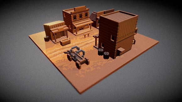 Wild West - 3D model by Voxelise [6e59f63] - Sketchfab