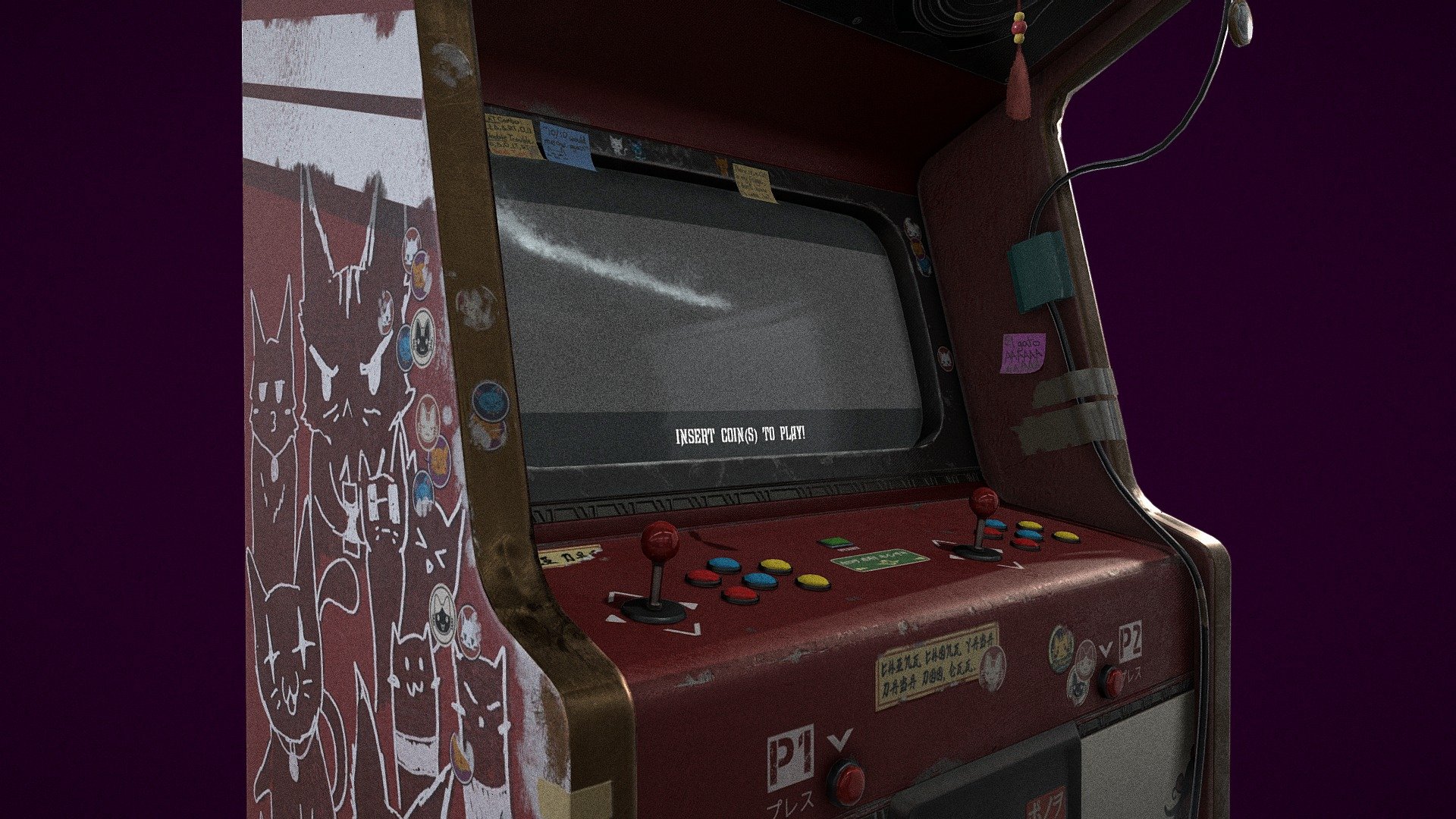 Cat Arcade Machine(4K) - Download Free 3D model by Minh Nguyen (@Minh ...