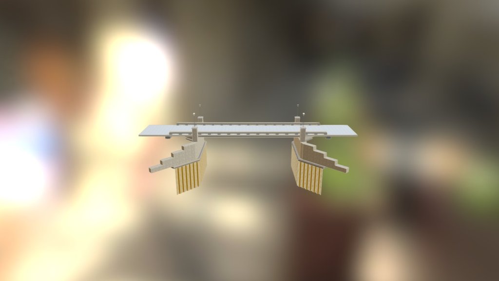 flat water lake bridge - 3D model by wilken [6e5b614] - Sketchfab