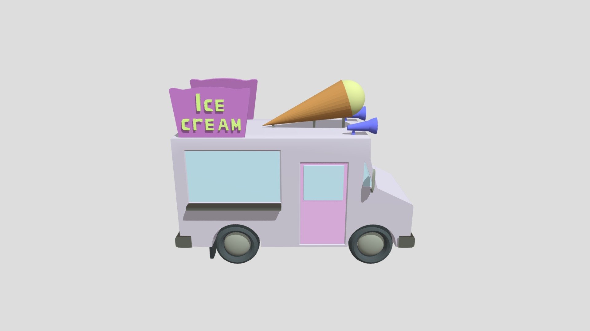 Ice Cream Van - Download Free 3D model by RecklessBody [6e5cd4a ...