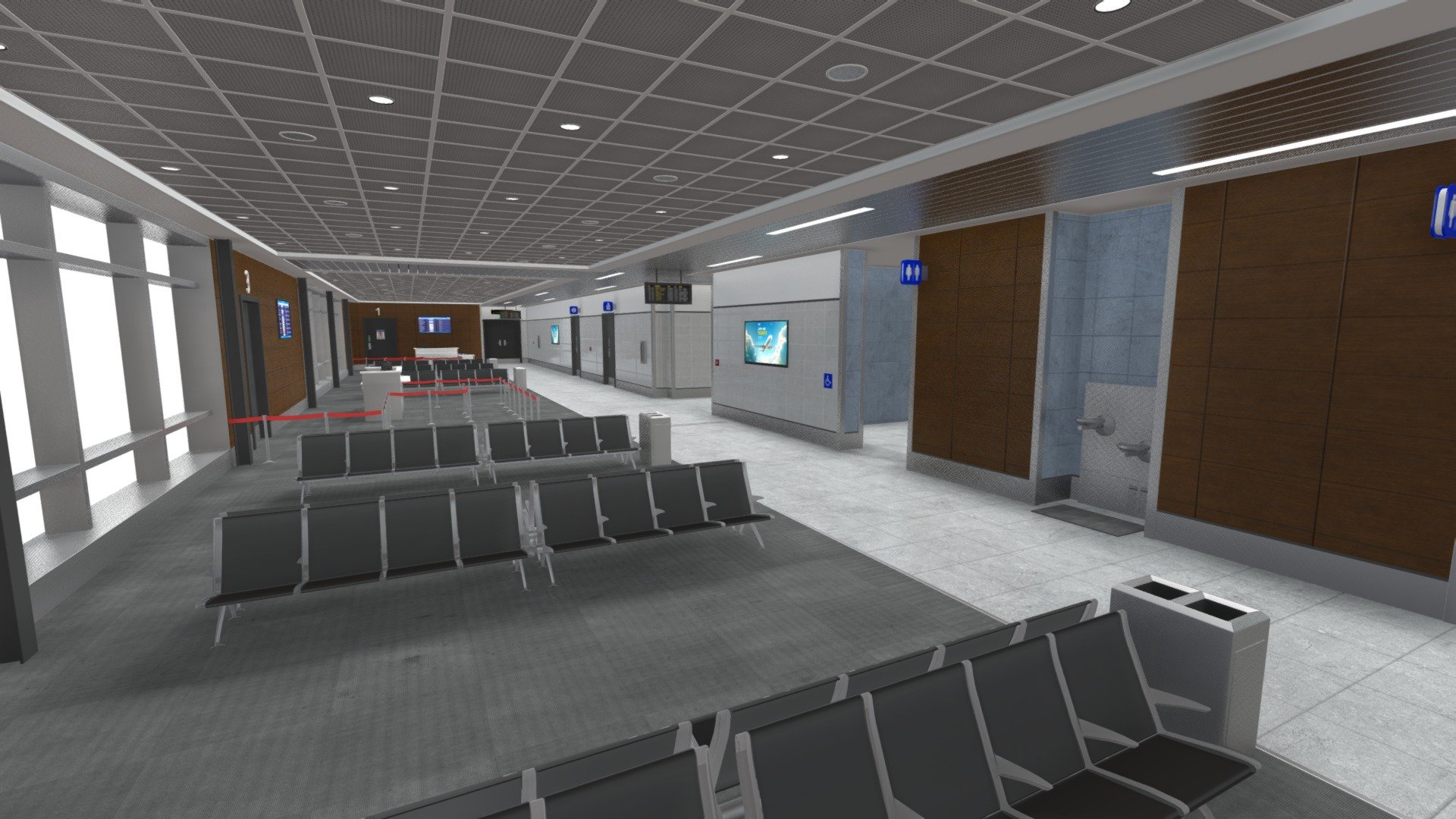 Airport Terminal - 3D model by Janis Zeps (@Zeps3D) [6e5cee2] - Sketchfab