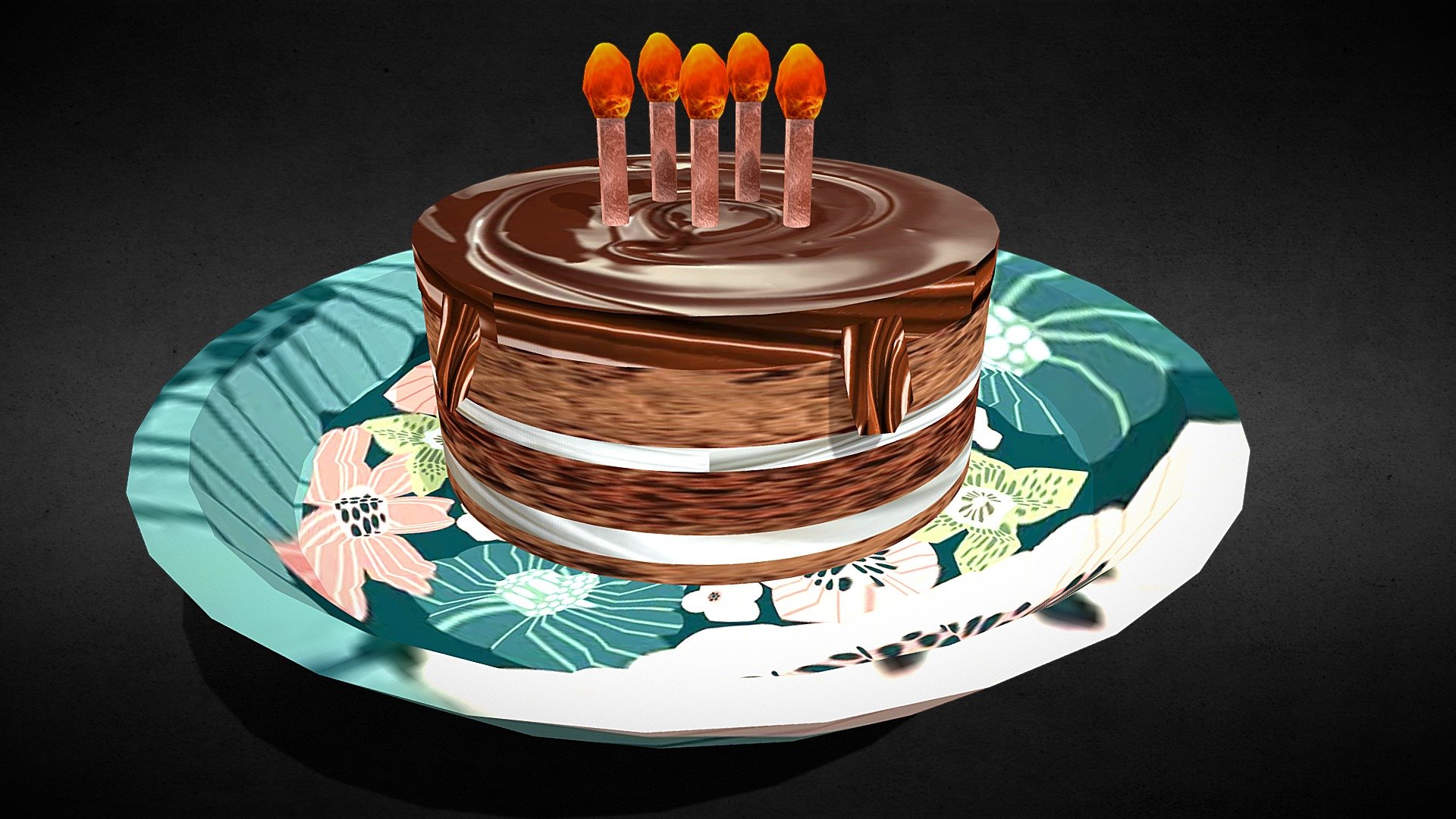 BOLO DE ANIVERSÁRIO 3D. - 3D model by natalia-chen [6e5e997] - Sketchfab