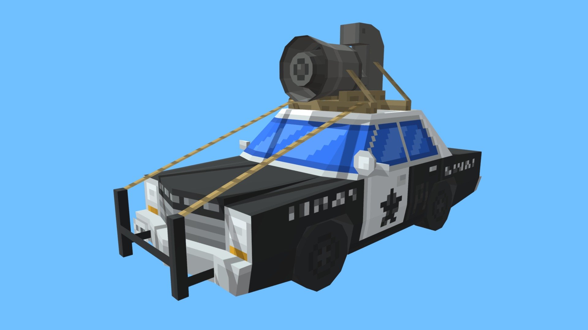 Low-Poly - Bluesmobile - 3D model by StoneRabbit [6e6136c] - Sketchfab