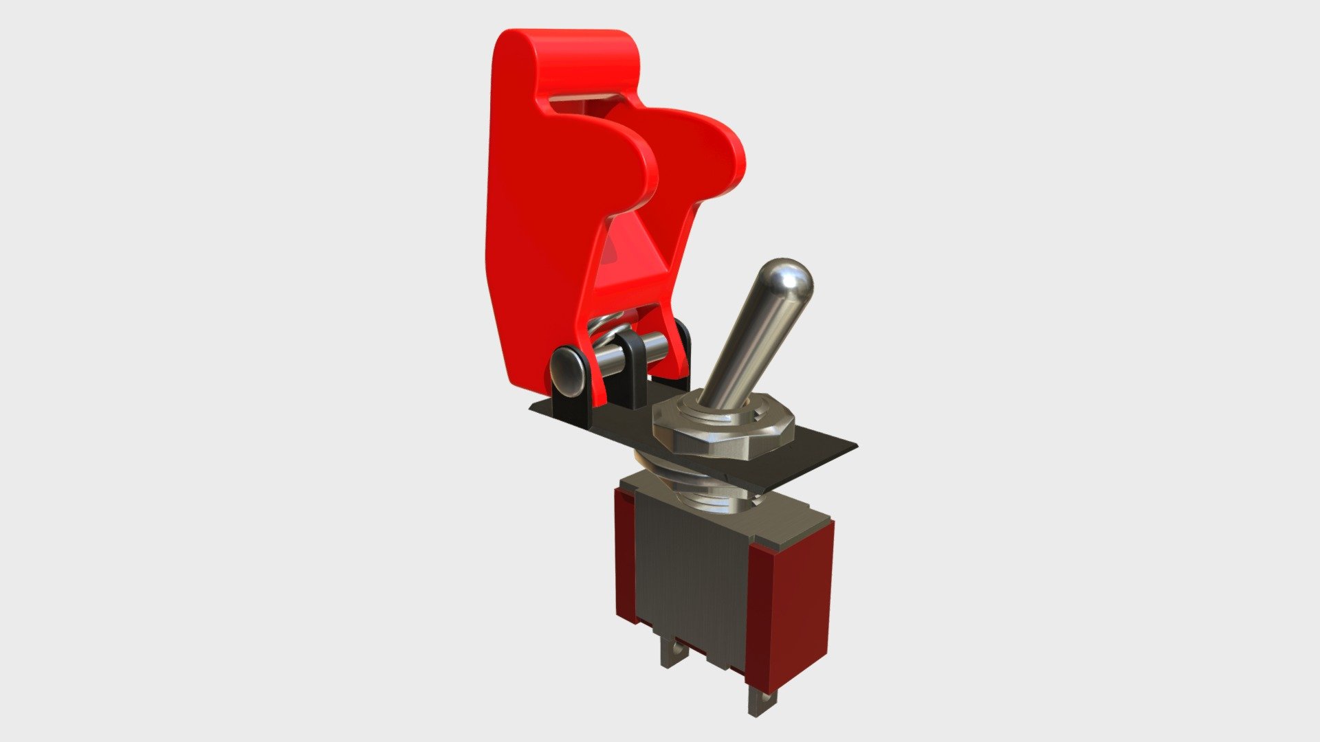 Toggle switch with guard 2 - Buy Royalty Free 3D model by ...