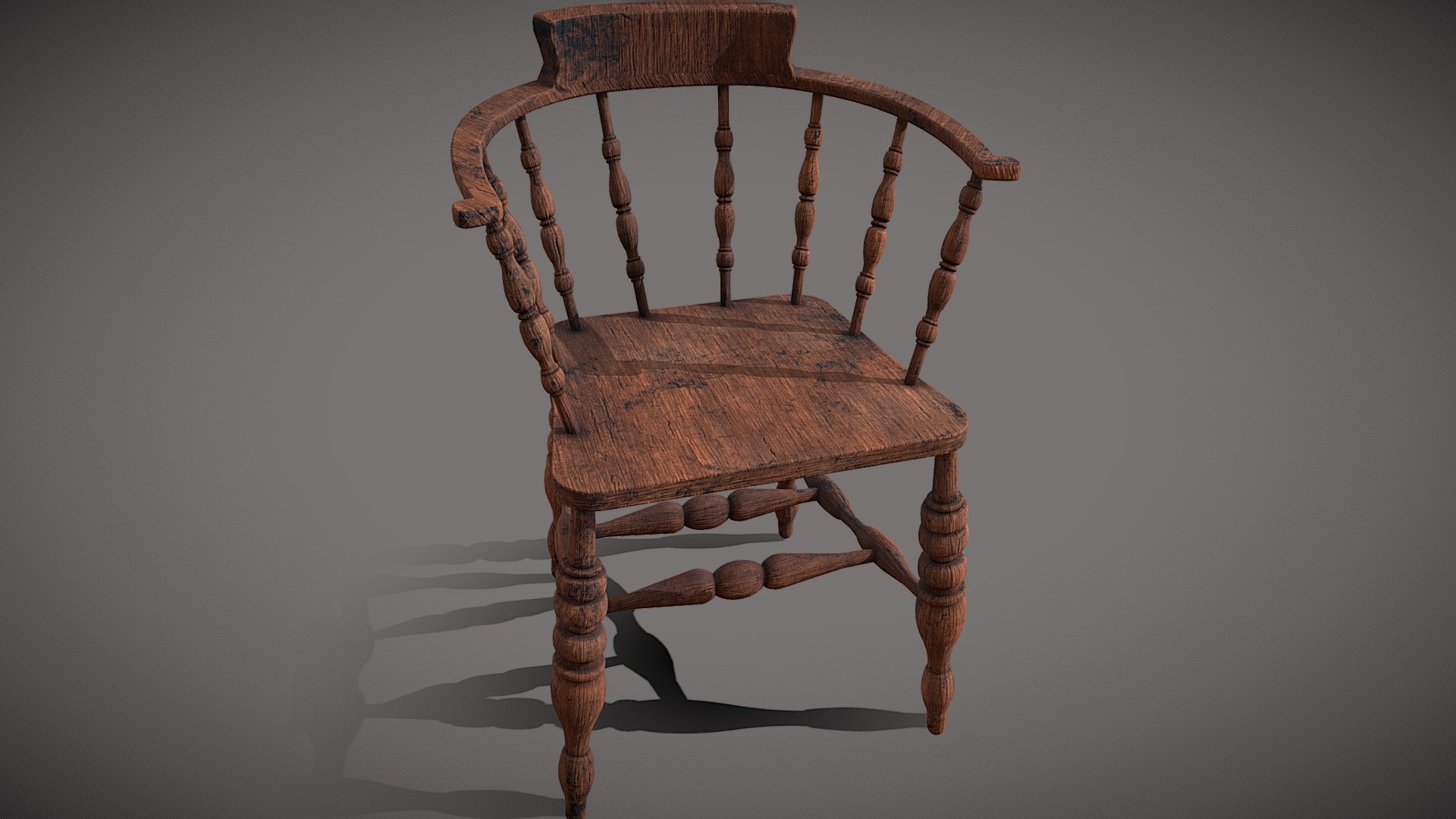 Old Wooden Chair - 3D model by Armando Rosado Jr (@arosado0816 ...
