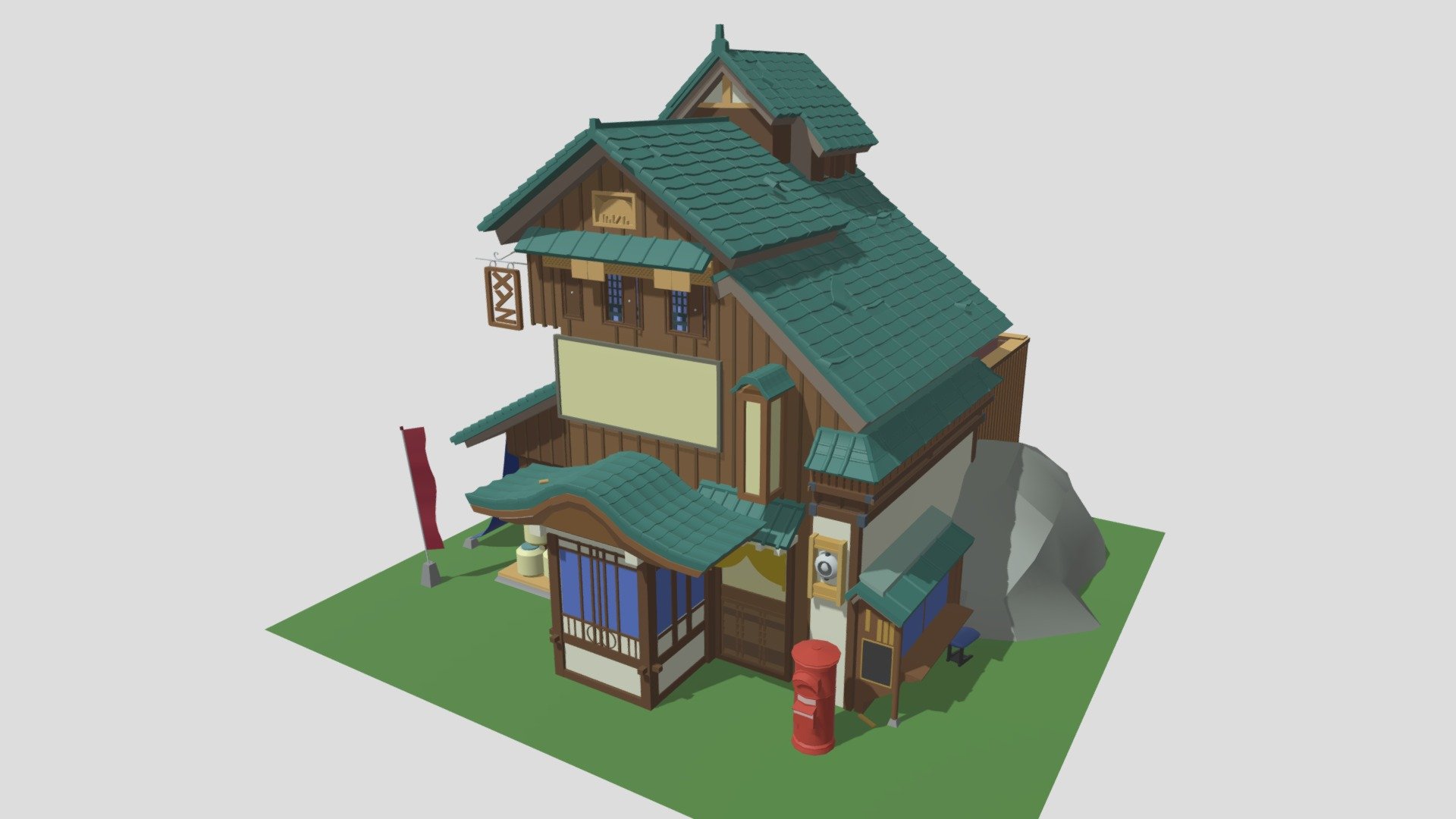 chinese house - Download Free 3D model by qoti [6e63b16] - Sketchfab