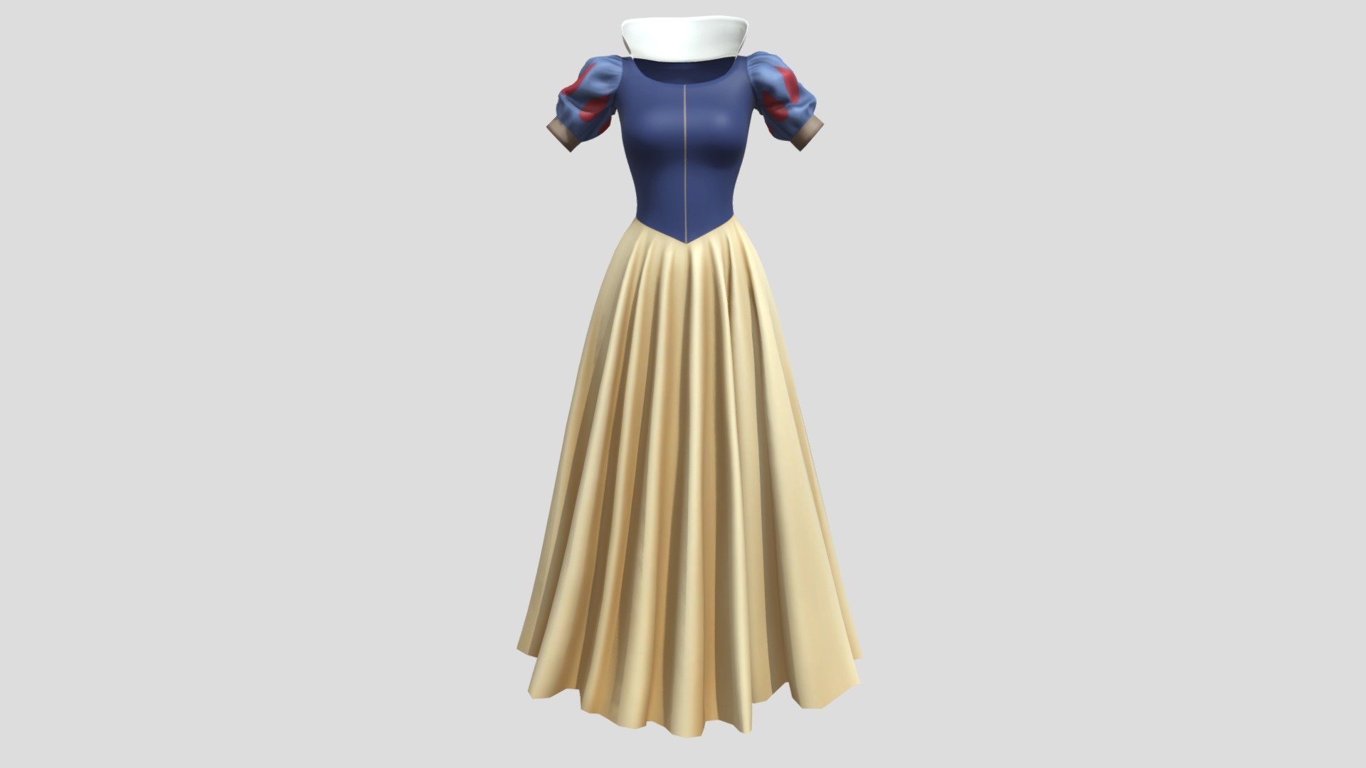 Princess Snow White Clothes - Download Free 3D model by Princess Gowns ...