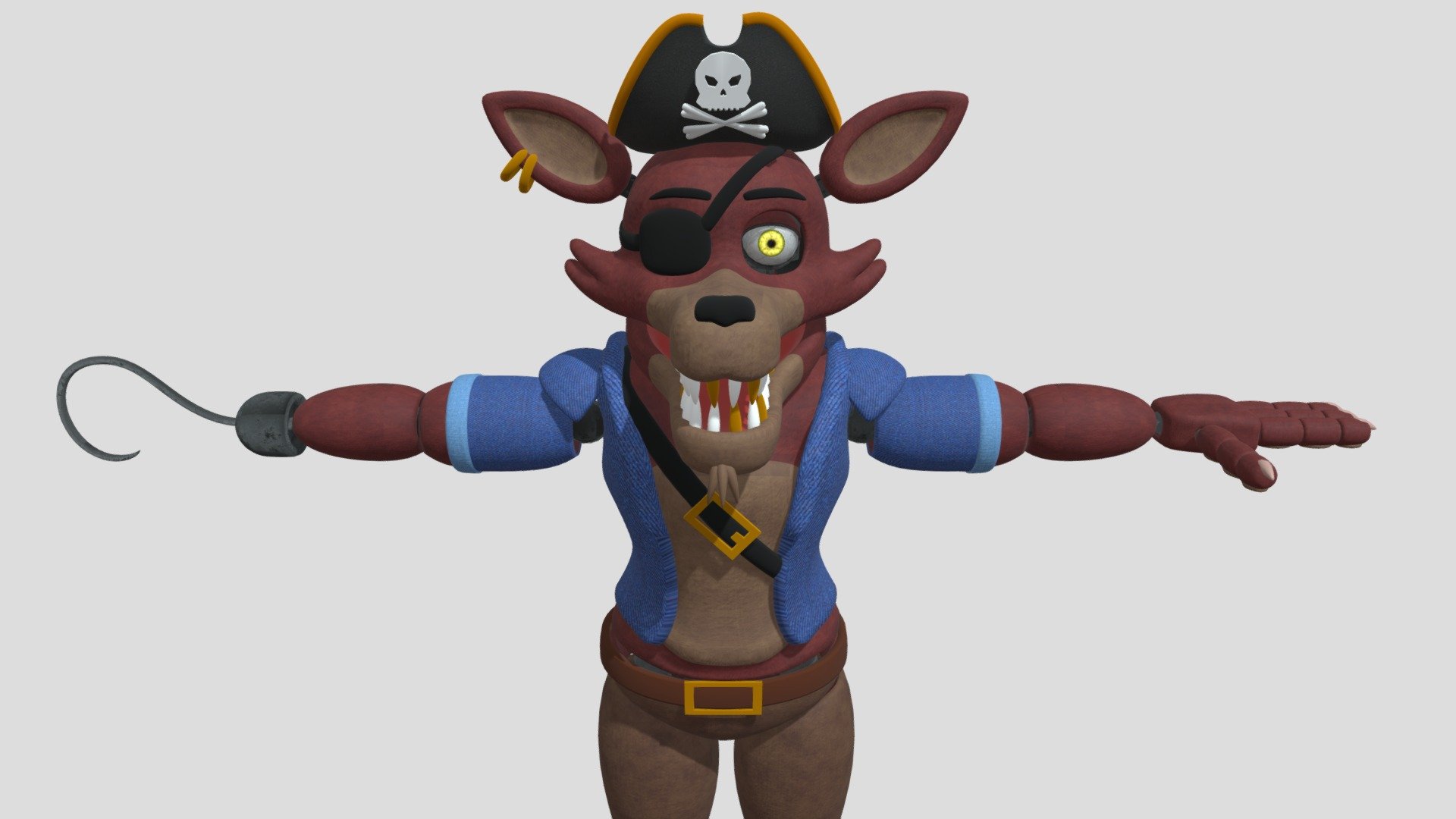Stylized Unwithered Foxy V3 by xXMrTrapXx - Download Free 3D model by ...