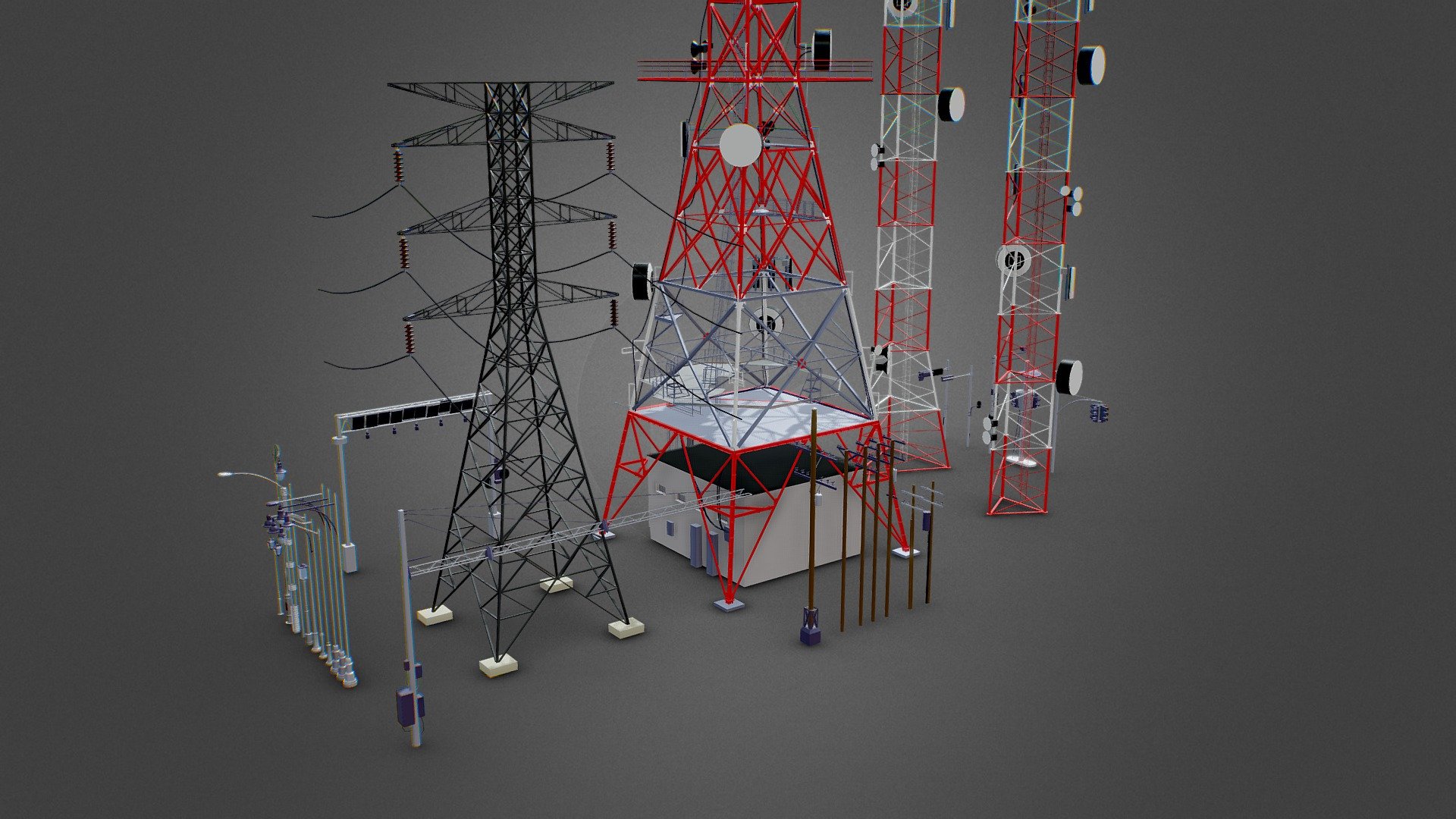 Towers, Lamps and Structures - Buy Royalty Free 3D model by TankStorm ...