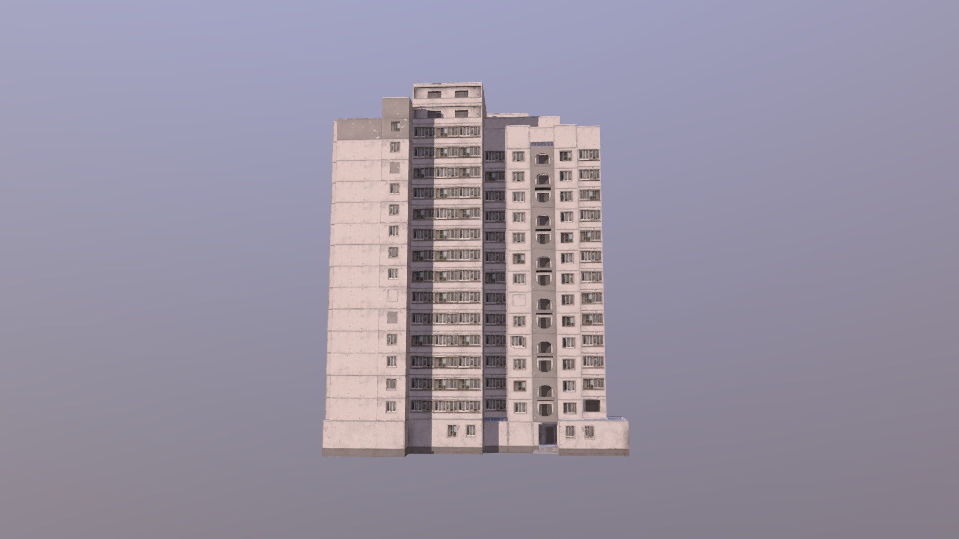 Multi-storey building house Low-Poly 3D Model - 3D model by Anatoliy ...