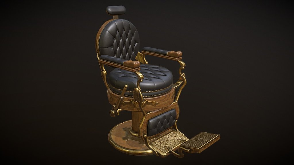 Barber Chair - 3D model by Eddie Ataberk (@cg-king) [6e6c3cb] - Sketchfab
