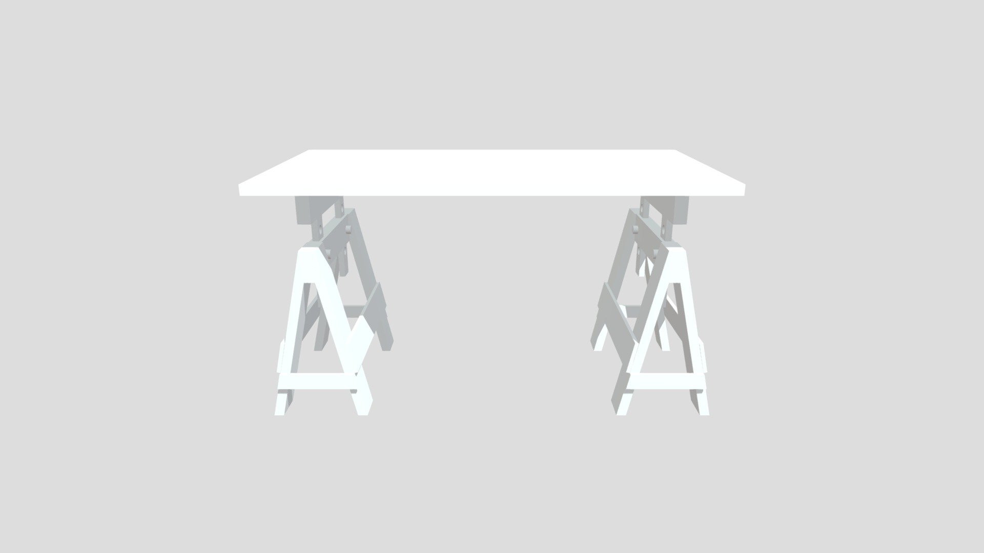 Trestle Table - 3D model by glacuesta [6e6d91d] - Sketchfab
