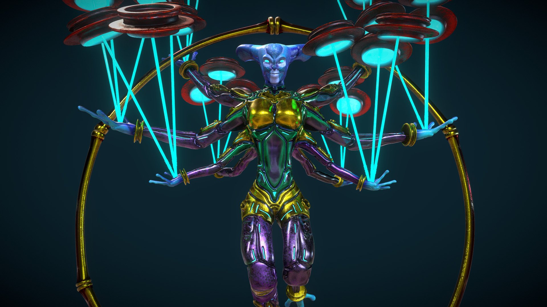 The Octa Plate Spinner! - 3D model by edwinvg [6e6dc1e] - Sketchfab