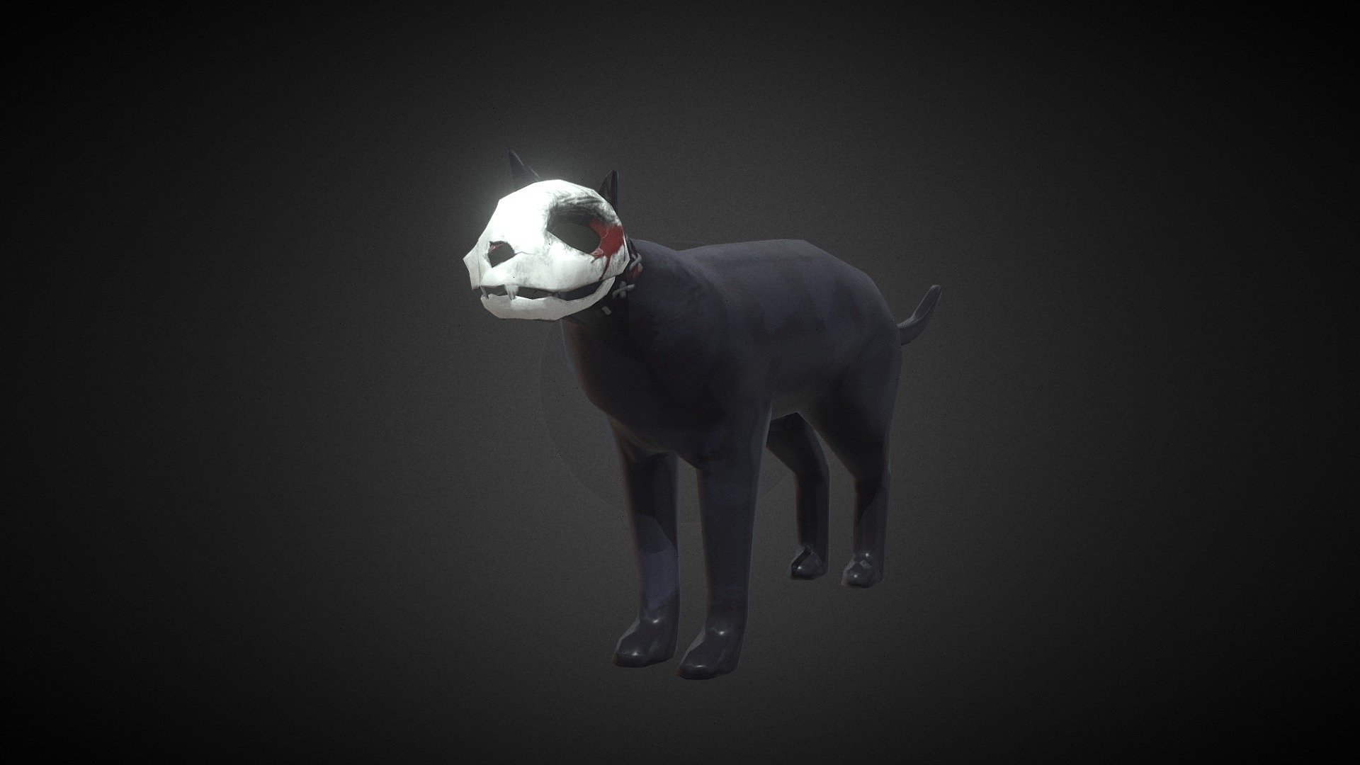 Spooky Low-Poly cat - 3D model by zer023 [6e6e299] - Sketchfab