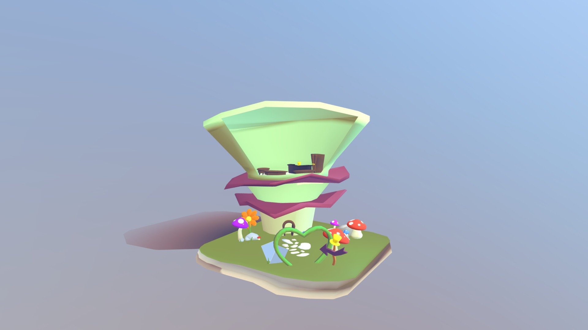 Cubeworld: Mad Hatter's Hat Workshop - 3D model by Flanpan [6e6ebd7] - Sketchfab