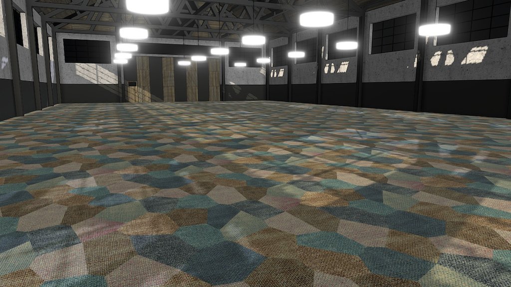 Ege Carpets Canvas Collage Octo Blue In Situ VR - Download Free 3D ...