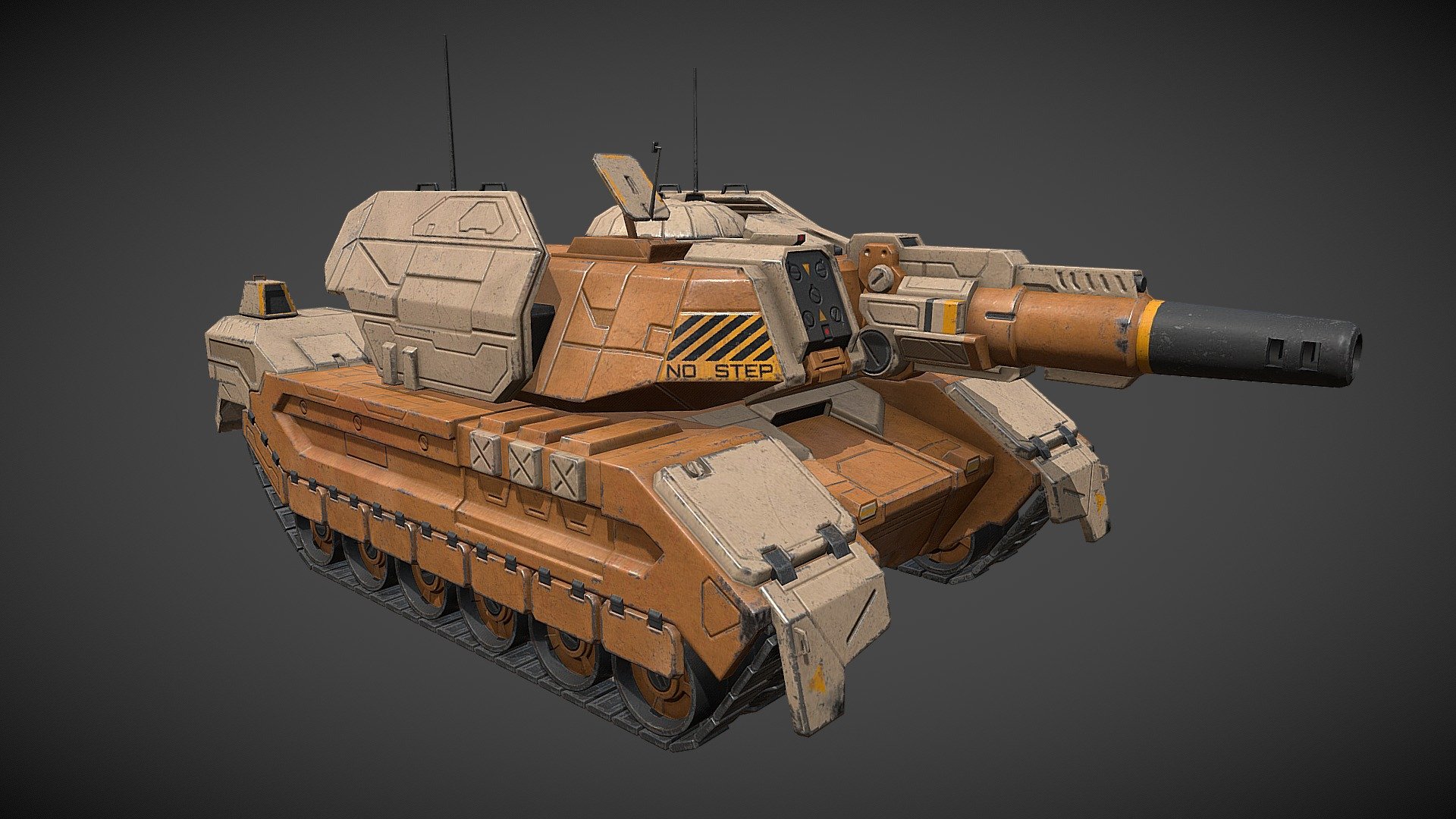Sci-fi "Patton" Tank - 3D model by ILYAsquared - Outsourcing Team ...