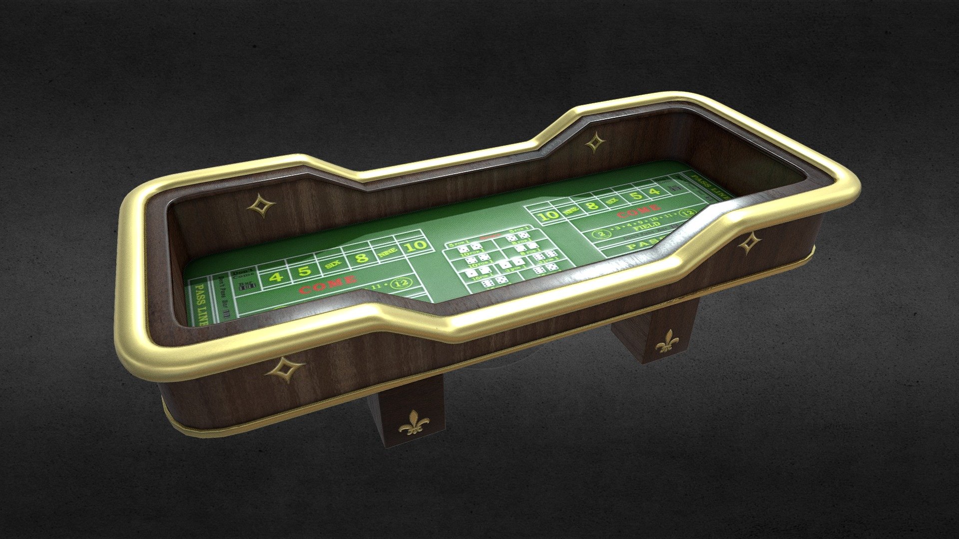 Craps table - 3D model by Ravi Jangid (@ravijangid.rv) [6e746e6 ...