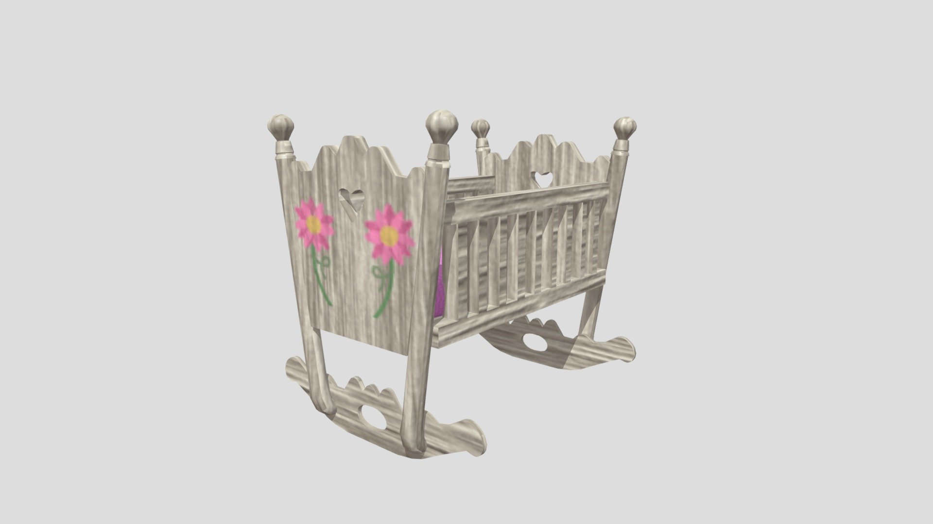 Vintage Baby Cradel - 3D model by SmolShadyStudios [6e76a89] - Sketchfab